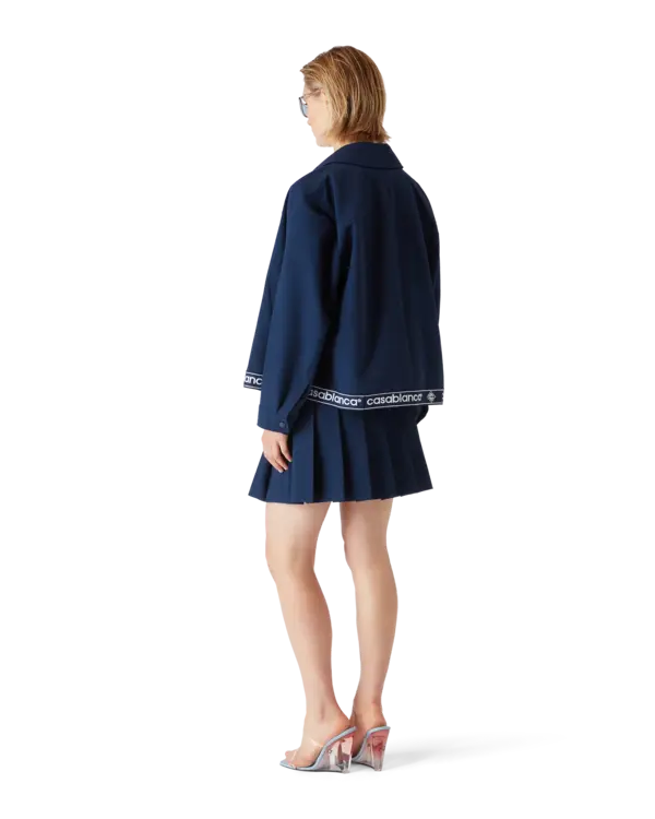 Casablanca Navy Wool Suit Jacket - Multicolor