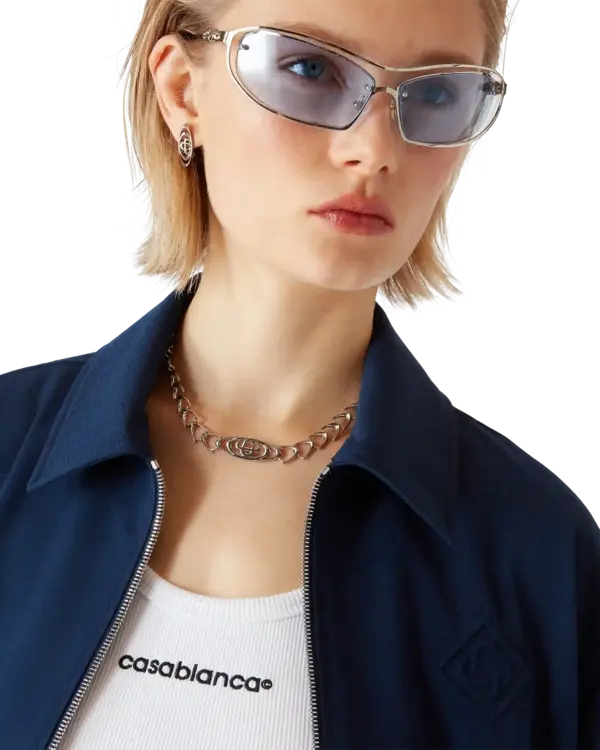 Casablanca Navy Wool Suit Jacket - Multicolor