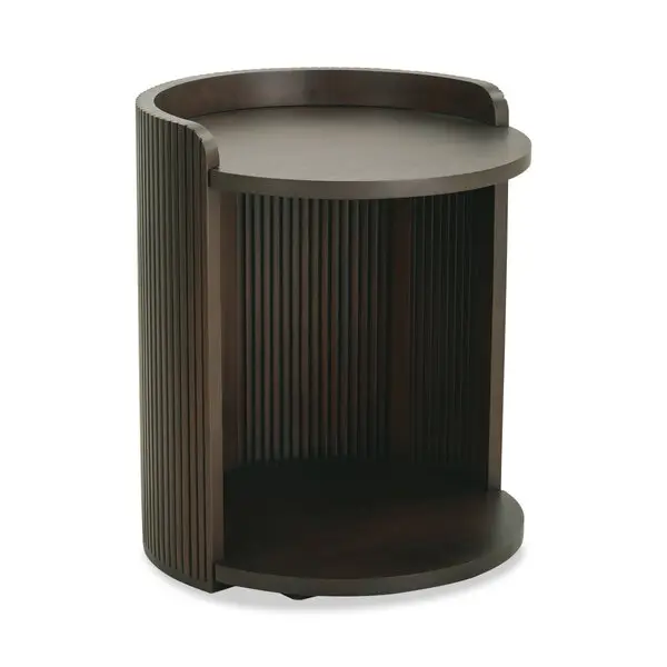 HUDSON PARK COLLECTION Rowe Fidi Alternate Round End Table - Godiva