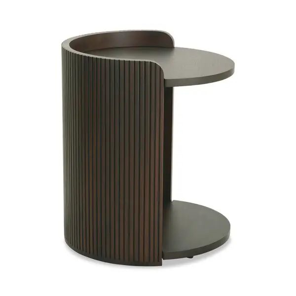 HUDSON PARK COLLECTION Rowe Fidi Alternate Round End Table - Godiva