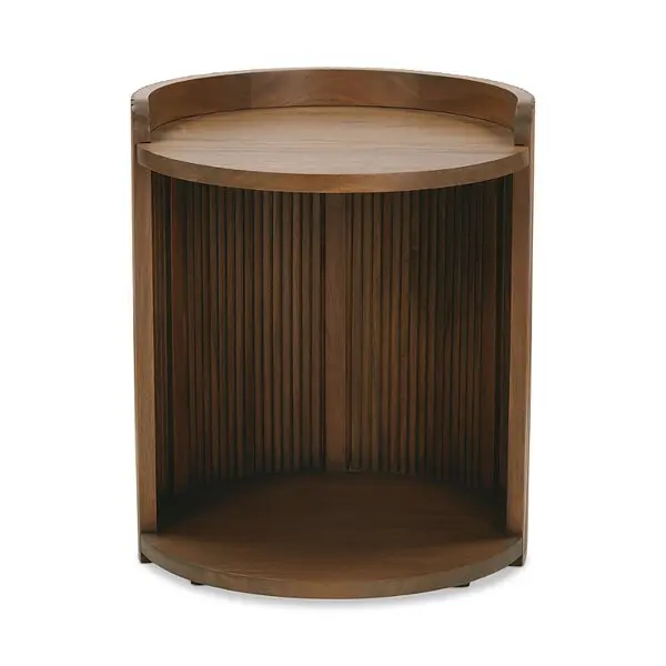 HUDSON PARK COLLECTION Rowe Fidi Alternate Round End Table - Sesame