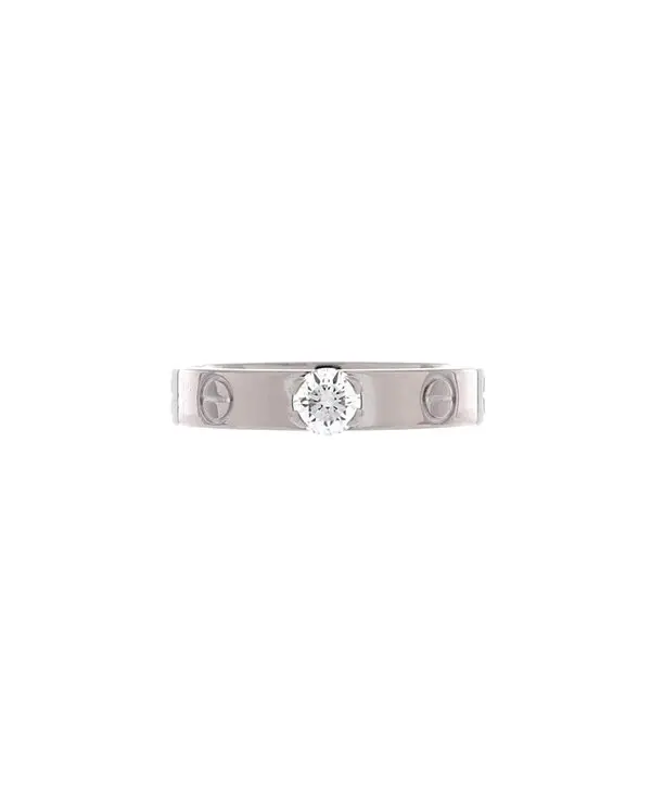 CARTIER 0.23ct Love Solitaire Ring In 18k Gold With Diamond - White