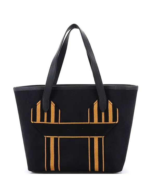 Hermès Pursangle Tote Canvas With Leather