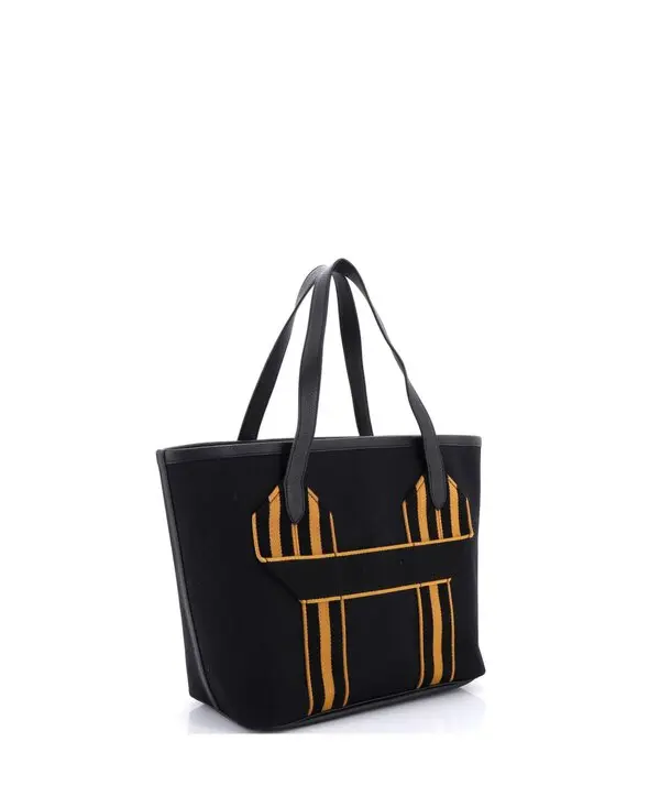 Hermès Pursangle Tote Canvas With Leather