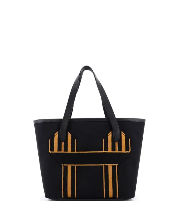 Hermès Pursangle Tote Canvas With Leather
