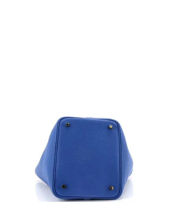 Hermès Mm Picotin Lock Bag Clemence - Blue