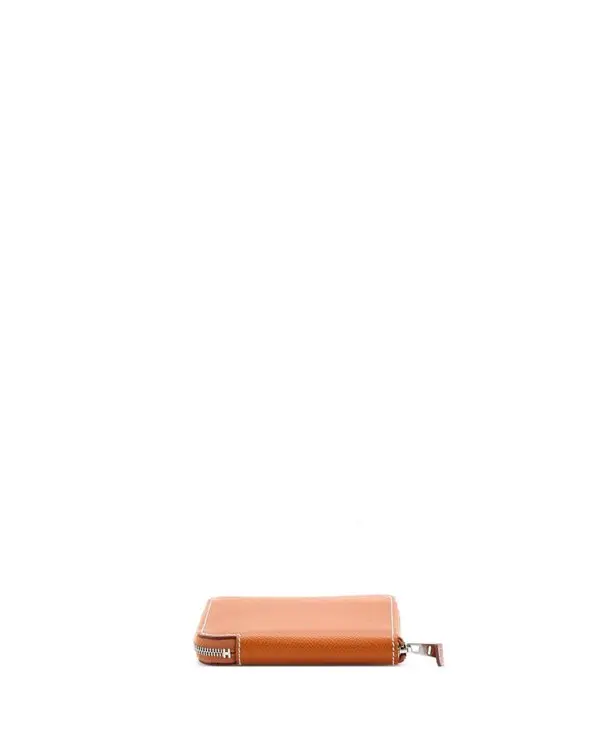 HERMES Compact Zipengo Chaine D'ancre Card Holder Leather