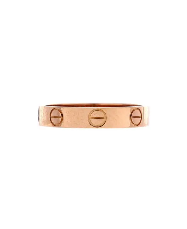 CARTIER Love Wedding Band Ring 18k Rose Gold - Pink