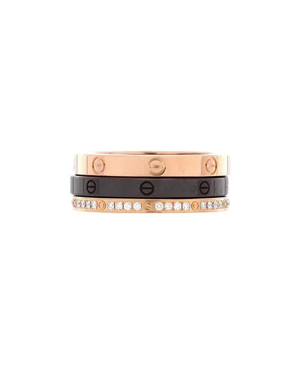 CARTIER Love Band 3 Ring Set - Pink