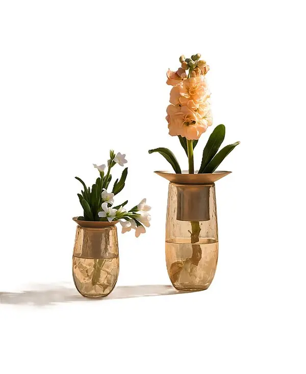 THE COLLECTIVE HOME Floral Bloom Assorted Vases, Set Of 2