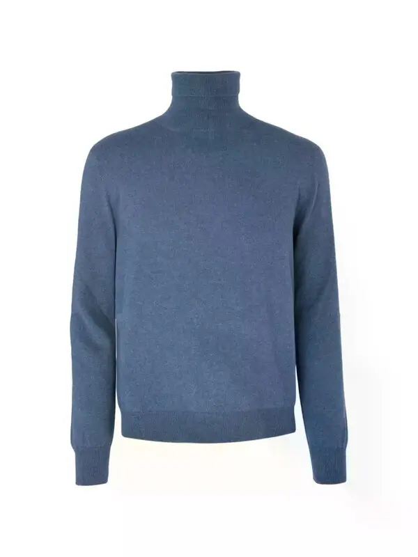 Agnona Roll-neck Cashmere Sweater - Blue