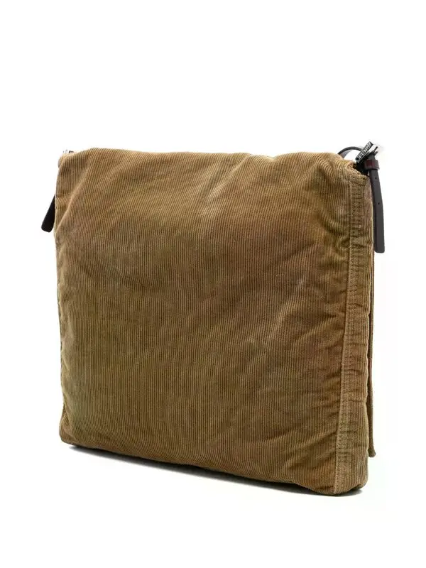 Fendi 2000-2010 Corduroy Shoulder Bag - Brown