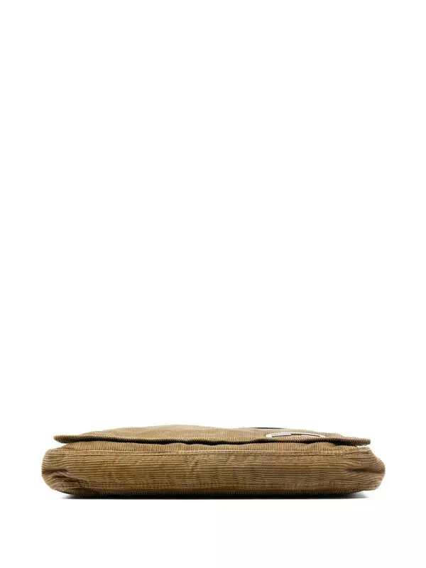 Fendi 2000-2010 Corduroy Shoulder Bag - Brown