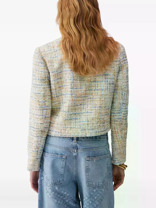Liu Jo Bouclé Jacket With Denim Trim