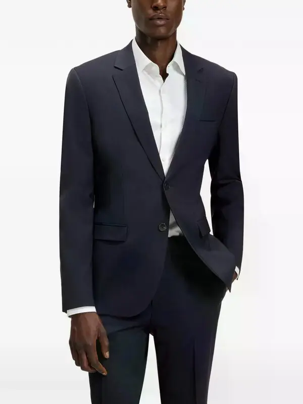 Hugo Single-breasted Blazer - Blue