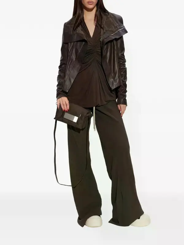 Rick Owens Draped V-neck Top - Brown