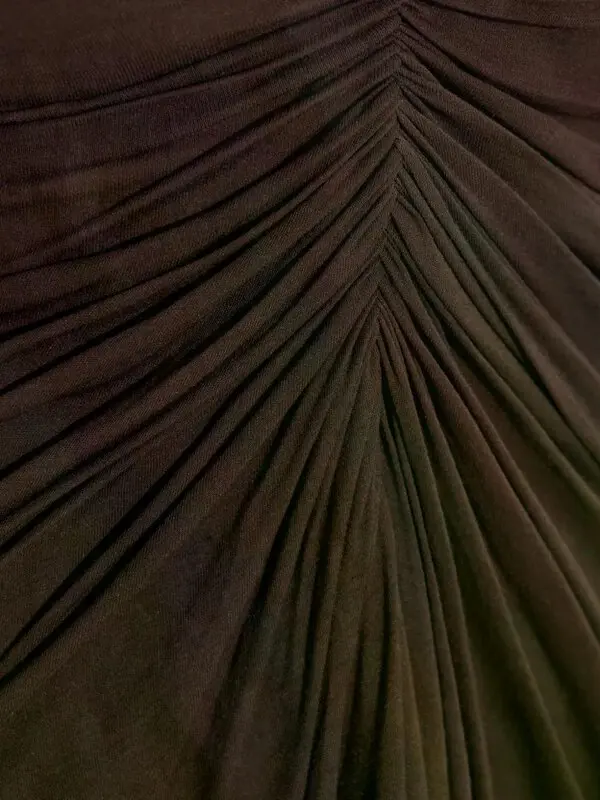 Rick Owens Draped V-neck Top - Brown
