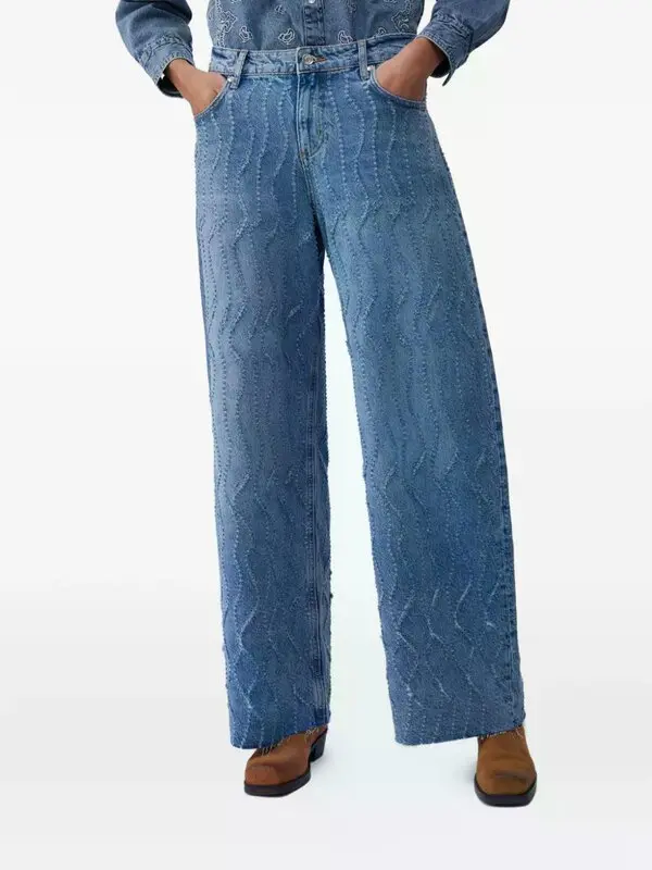 Liu Jo Laser-etched Flared Jeans
