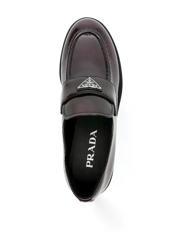 Prada Brushed Leather Loafers