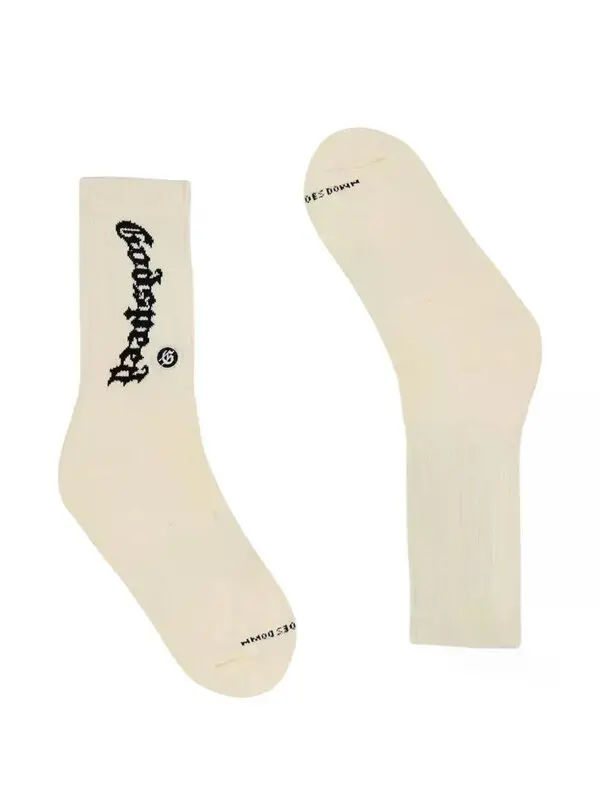 GODSPEED Logo Intarsia Socks - Neutrals