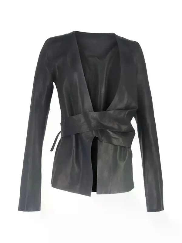 Rick Owens Wrap-around Leather Jacket