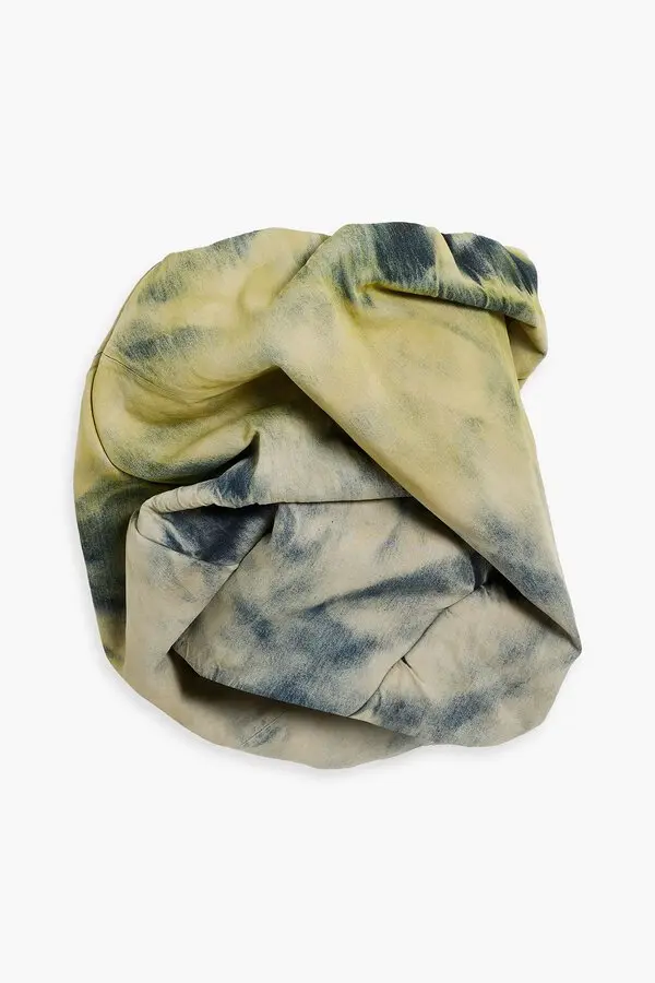 Rick Owens Strapless Draped Printed Denim Top