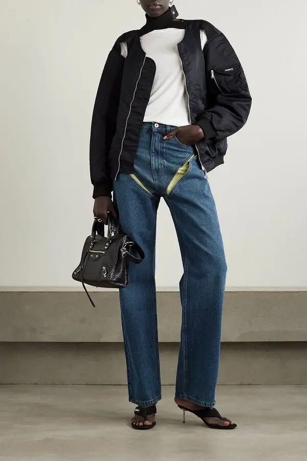 Coperni Cutout Satin Bomber Jacket