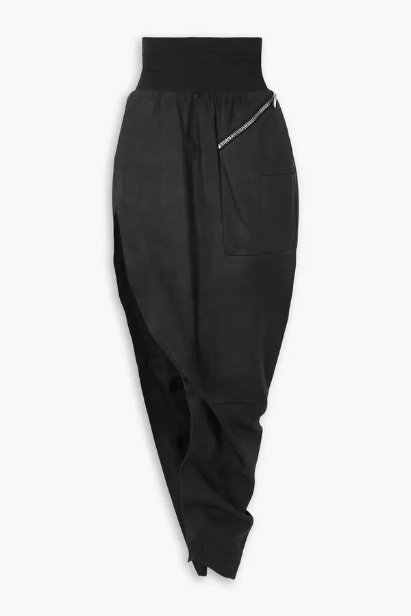 Rick Owens Asymmetric Leather Maxi Skirt