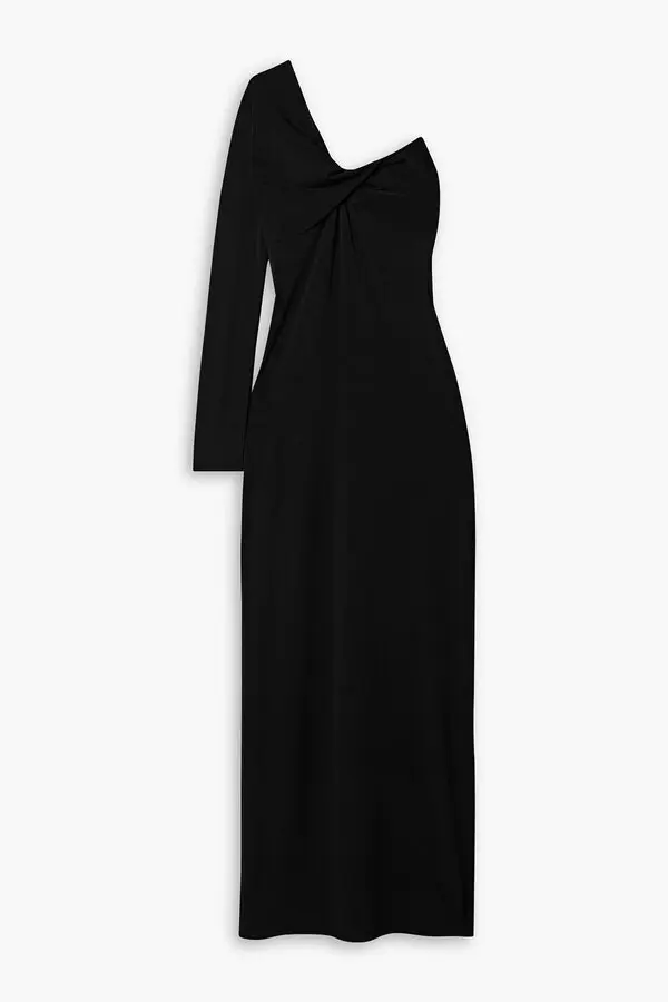 COURREGES Onesleeve Twisted Stretch-jersey Maxi Dress