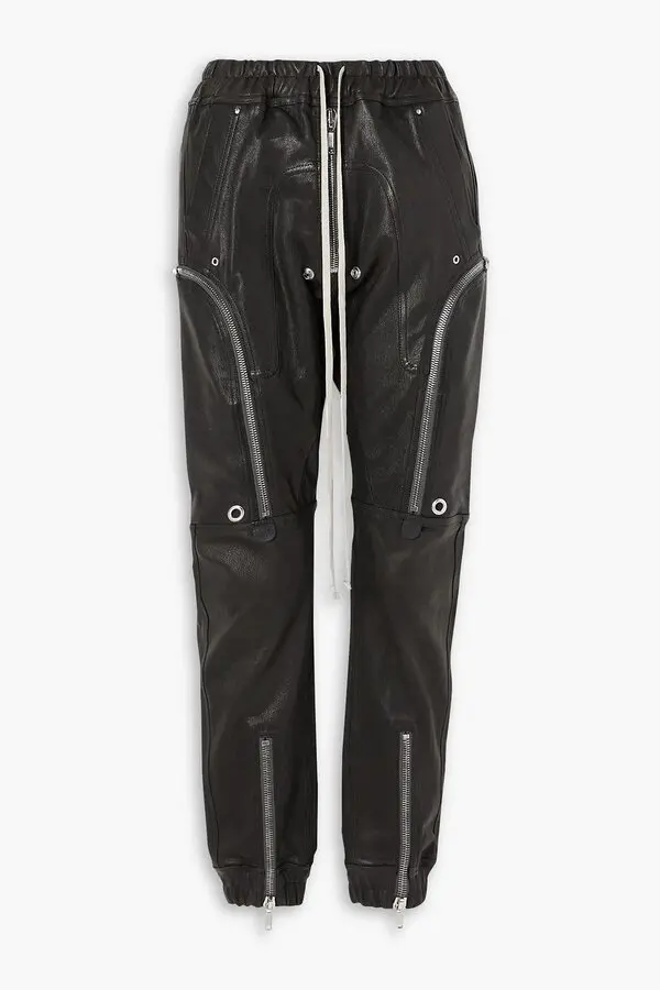 Rick Owens Leather-blend Tapered Pants
