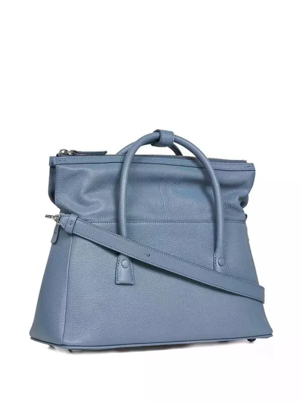 MAISON MARGIELA Grained Leather Tote Bag - Blue
