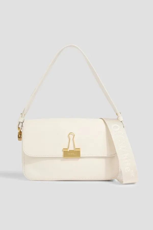 Off-White Binder Leather Shoulder Bag - Off-white