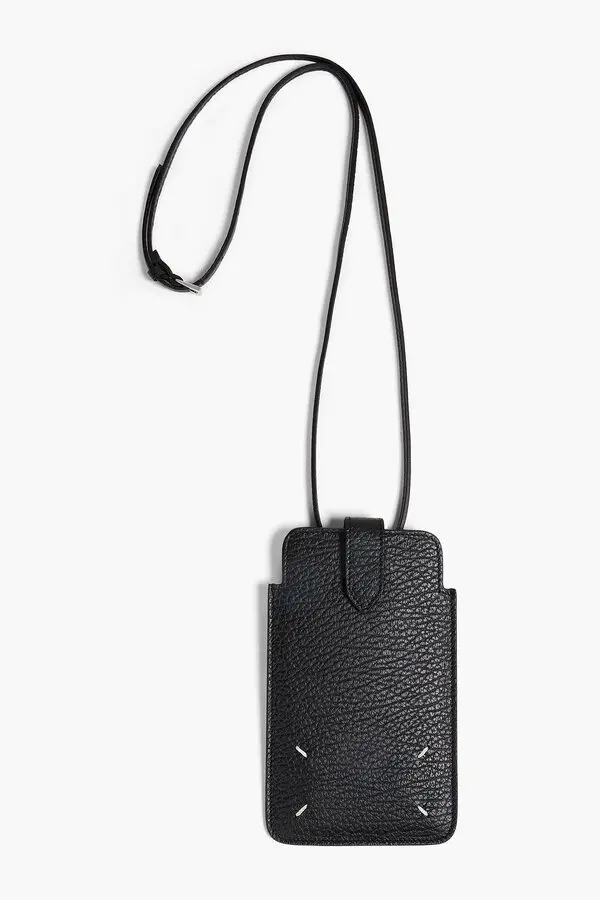 MAISON MARGIELA Pebbledleather Phone Case - Black