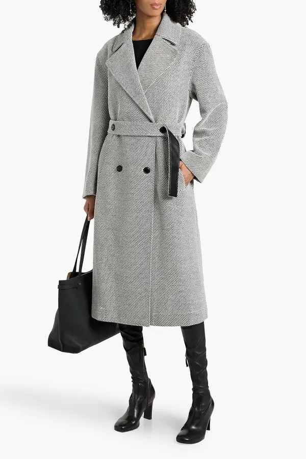 Proenza Schouler Ronan Belted Double-breasted Twill Coat