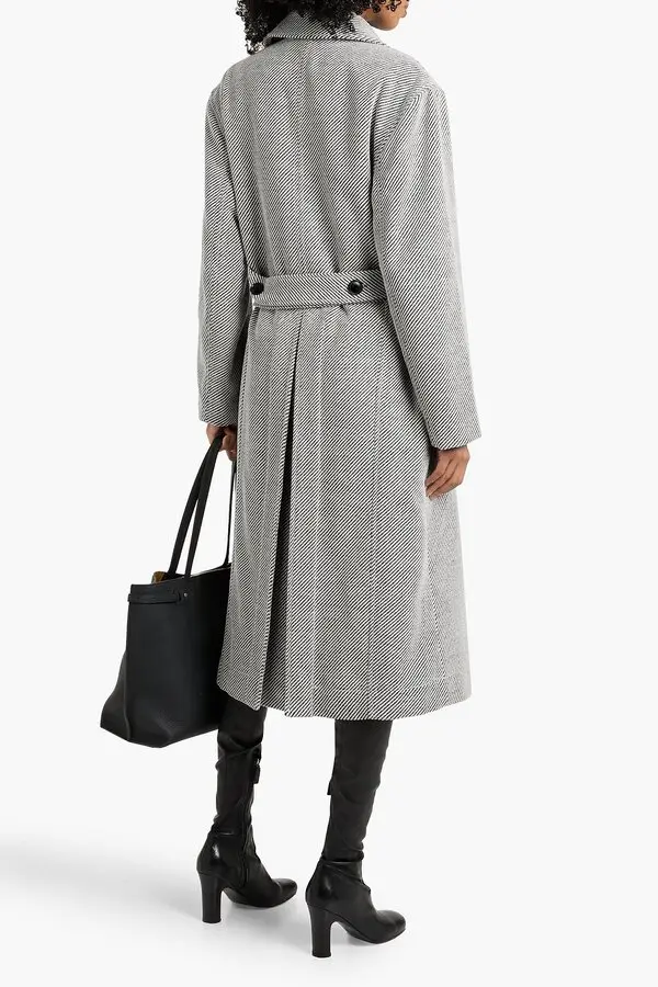 Proenza Schouler Ronan Belted Double-breasted Twill Coat
