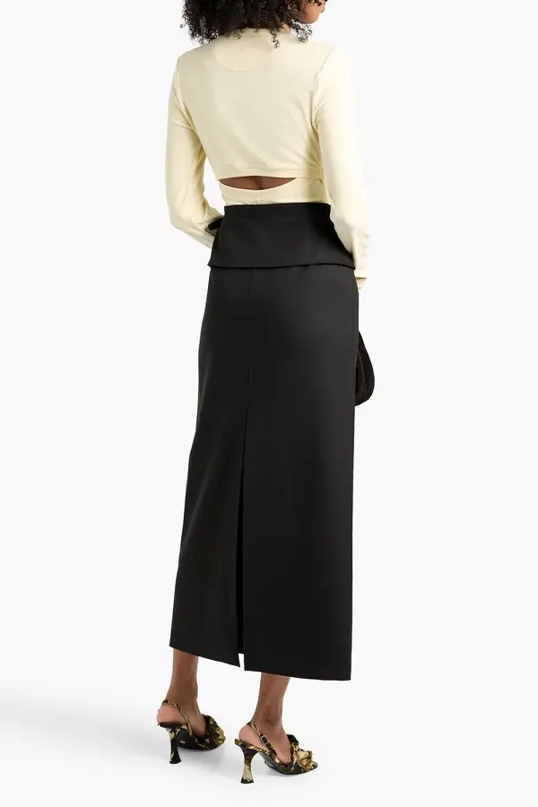 Proenza Schouler Adriana Wool-blend Twill Maxi Skirt