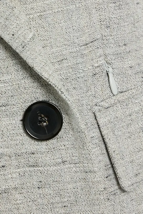 Proenza Schouler Hadley Double-breasted Tweed Blazer - Light Gray