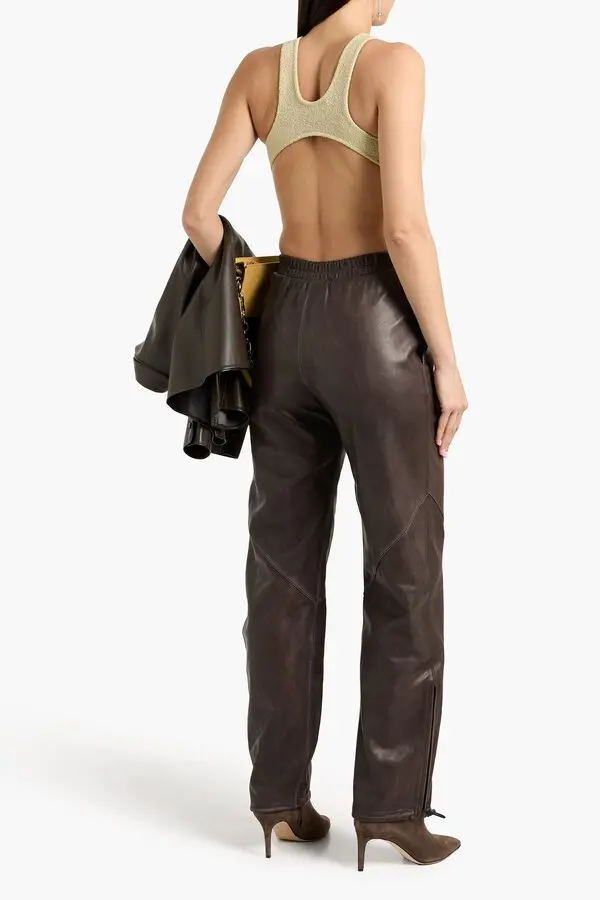 Acne Studios Leather Straight-leg Pants