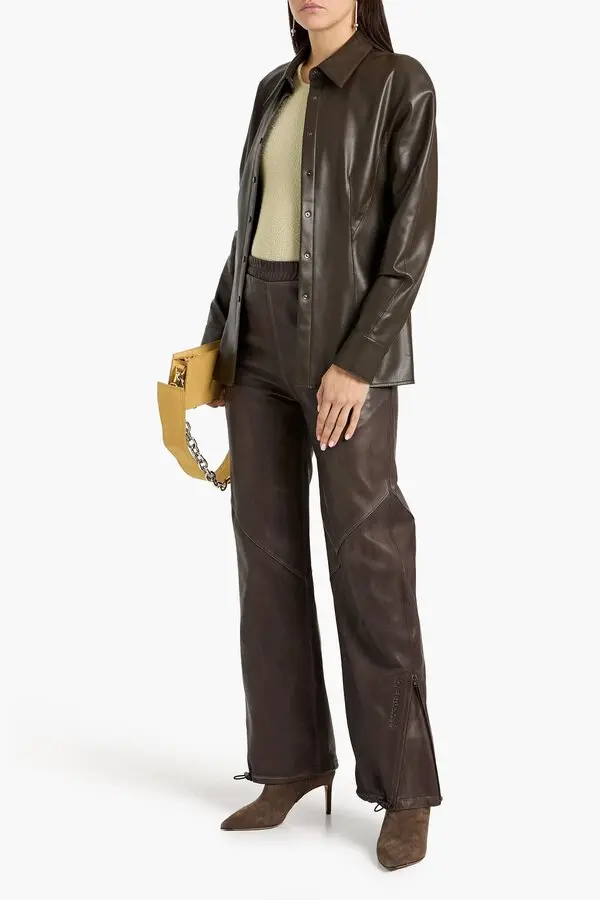Acne Studios Leather Straight-leg Pants