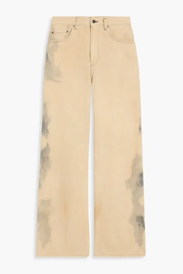 Acne Studios Printed Wide-leg High-rise Jeans