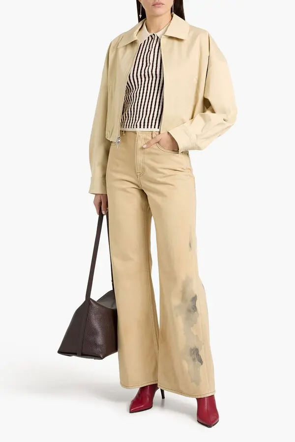 Acne Studios Printed Wide-leg High-rise Jeans