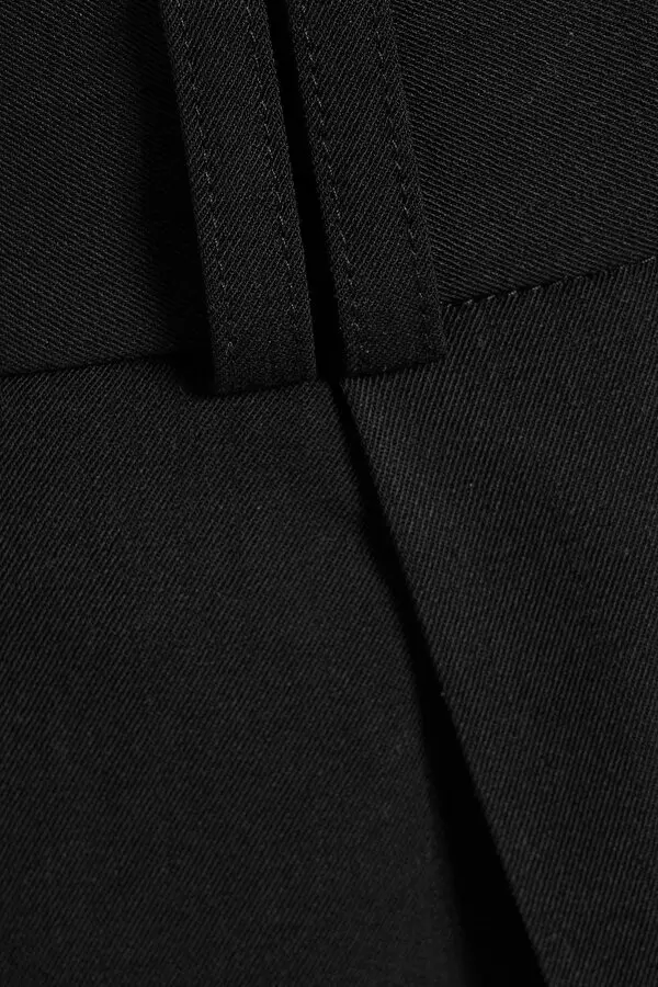 Proenza Schouler Savannah Pleated Wool-blend Gabardine Wide-leg Pants - Black