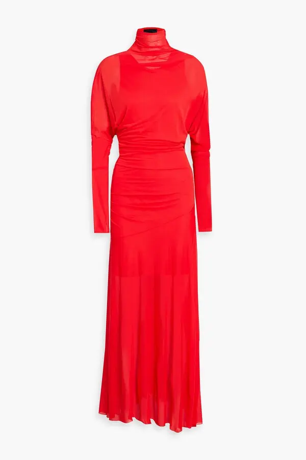 Proenza Schouler Paula Draped Crepe-jersey Maxi Dress - Red