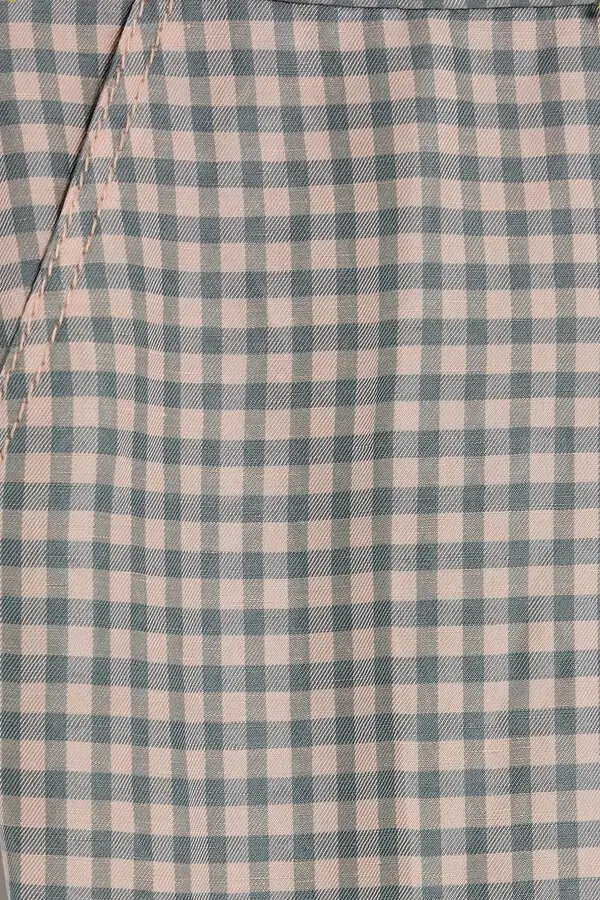 Acne Studios Gingham Linen-blend Jacquard Flared Pants