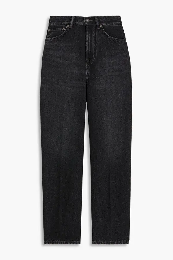 Acne Studios Cropped High-rise Straight-leg Jeans
