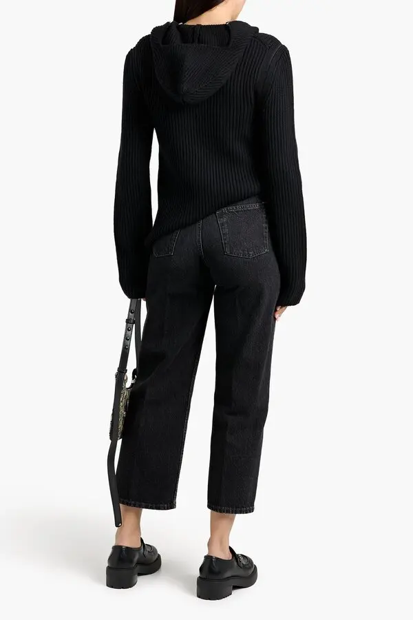 Acne Studios Cropped High-rise Straight-leg Jeans