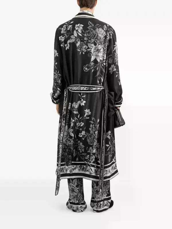 Dolce & Gabbana Floral Belted Robe