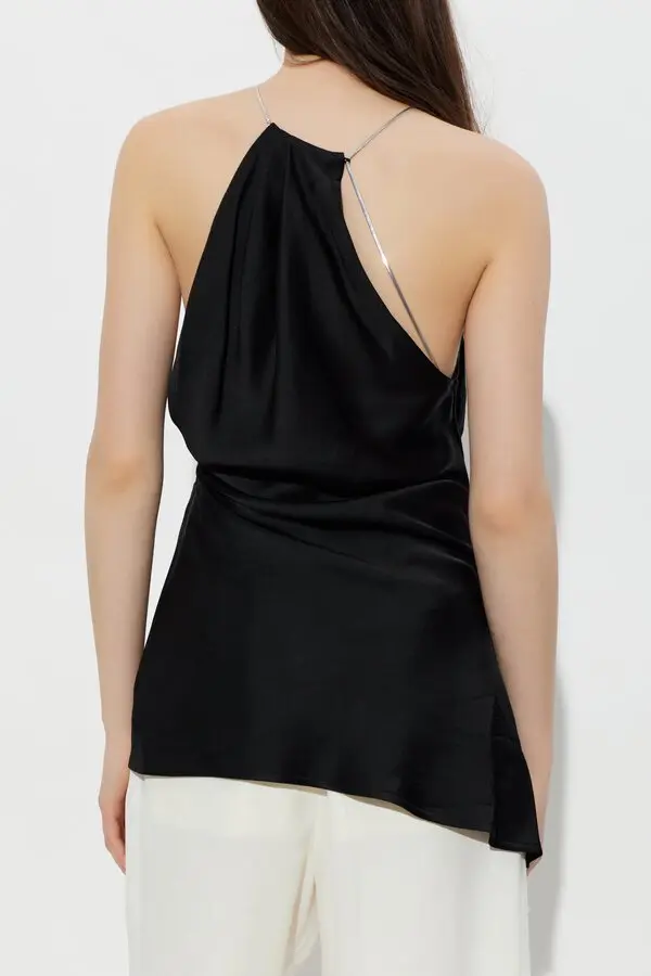 Victoria Beckham Satin Draped Top