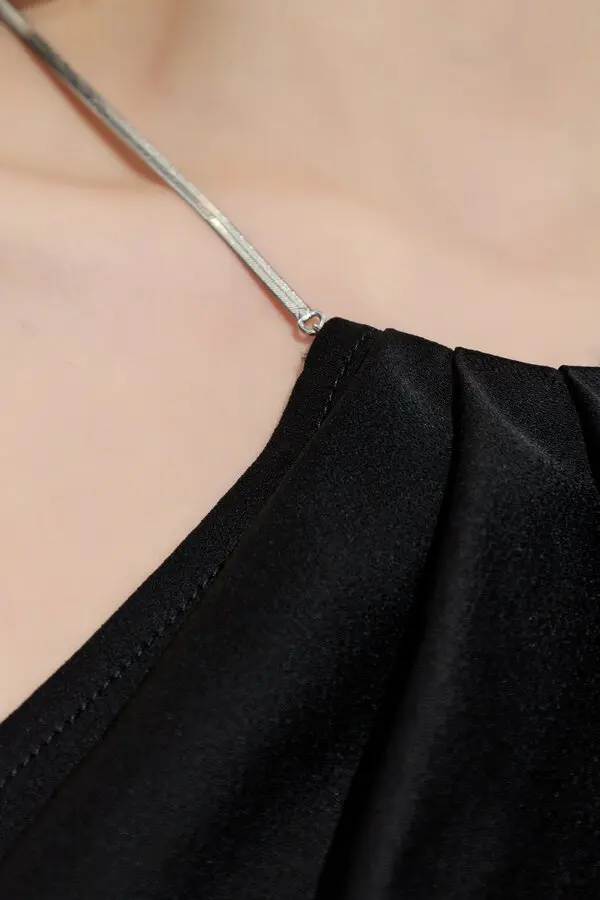 Victoria Beckham Satin Draped Top