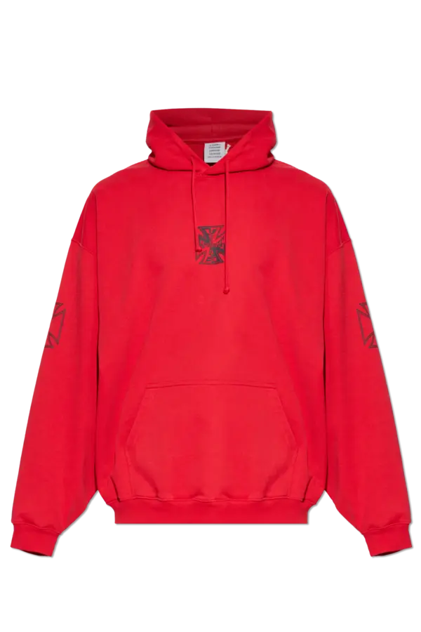 Vetements Graphic Oversized Hoodie - Red